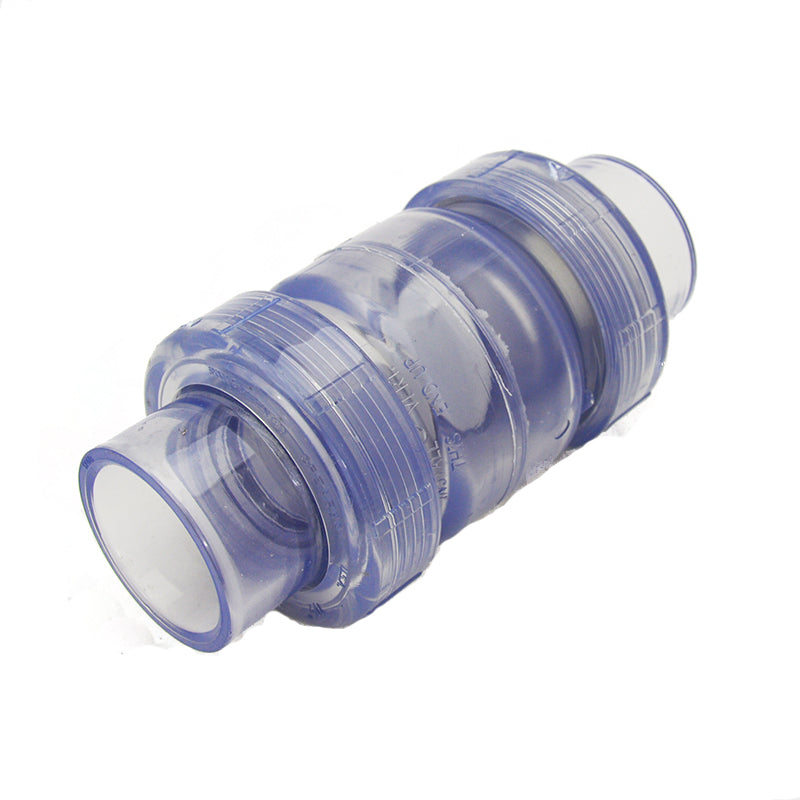 2" Clear PVC True Union Swing Check Valve - Socket (S1720C-20) – PVC Fittings Online
