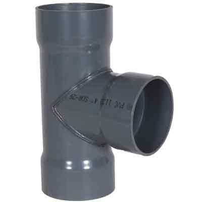 6" x 6" x 4" PVC Duct Tee 1034-T-0604 – PVC Fittings Online