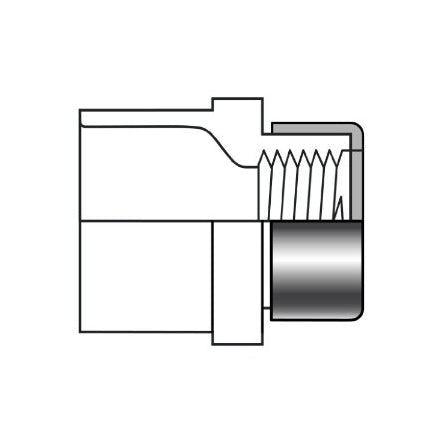 3/4" x 1/2" Sch 40 PVC SR Reducing Female Adapter - Soc x SR Fipt 435 ...