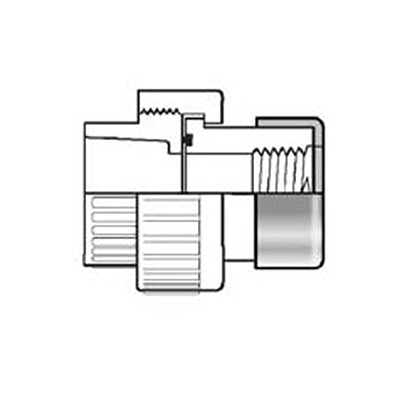 3" Sch 40 PVC SR Union - Soc x SR Fipt w/ EPDM O-ring Seal 499-030SR ...