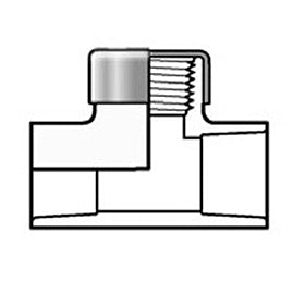 1-1/4" Sch 80 PVC SR Tee - Soc x SR Fipt 802-012SR – PVC Fittings Online
