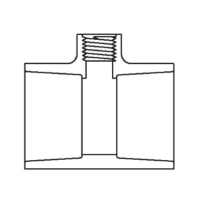 4" x 3" Sch 80 PVC Reducing Tee - Soc x Fipt 802-422 – PVC Fittings Online