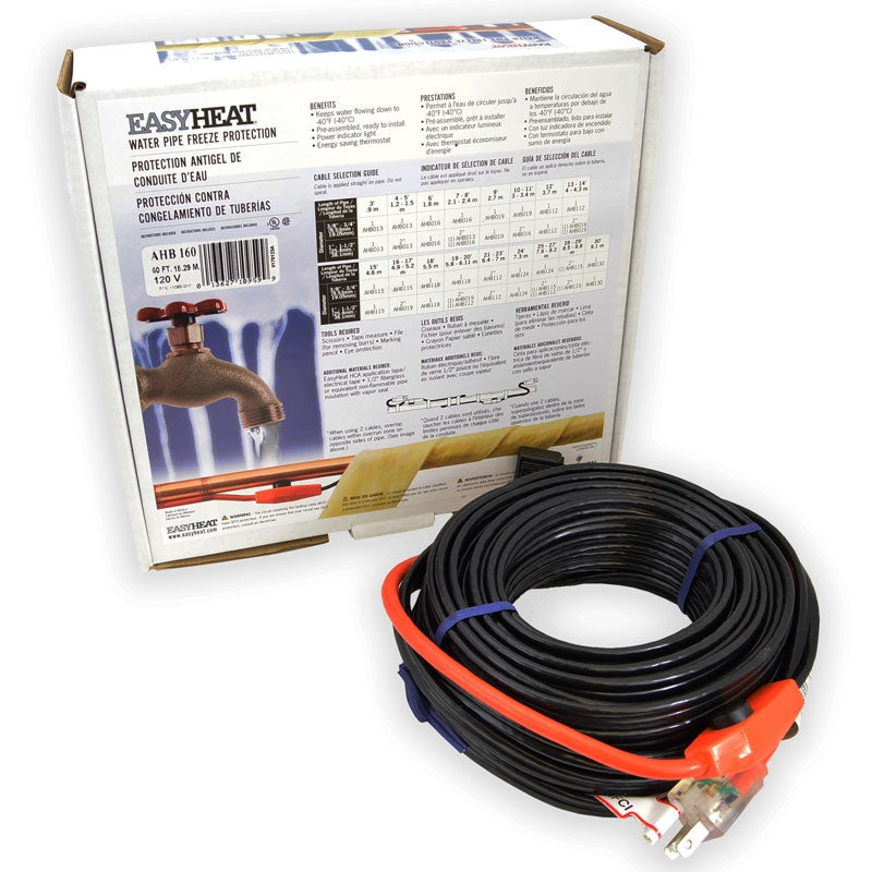 In Stock - 60 Ft. Easy Heat Water Pipe Freeze Protection Cable AHB-160 ...