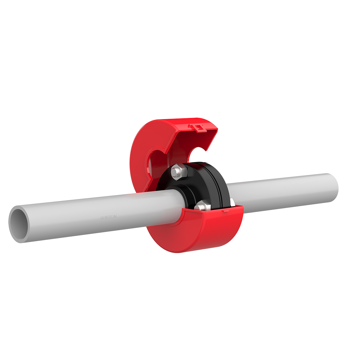 4 in Truflo® LFS Series Flange Shield, Red Polypropylene (LFS040-R) at ...