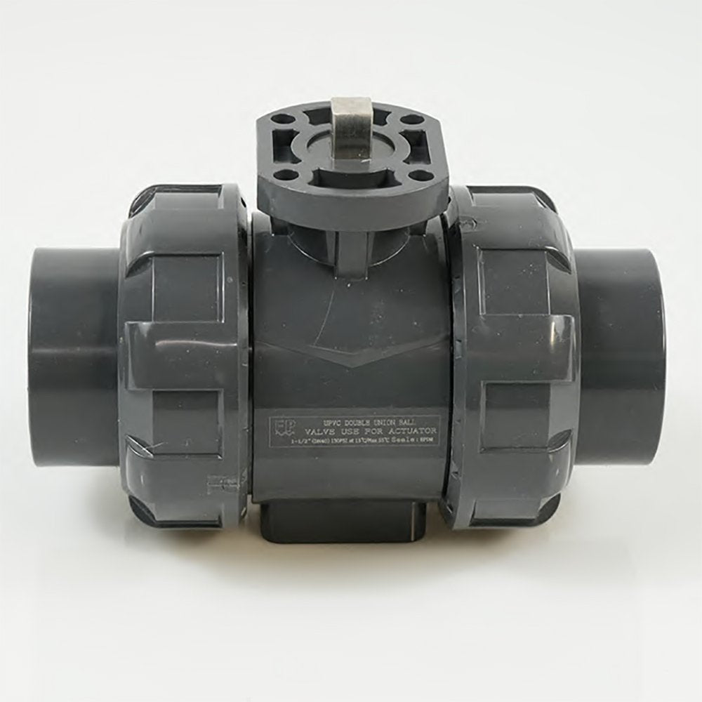 1-1/2" PVC True Union Ball Valve - Actuation Ready - FP-ISO-TUBV-ST-01 ...