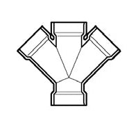 4" DWV PVC Double Wye P611-040 – PVC Fittings Online