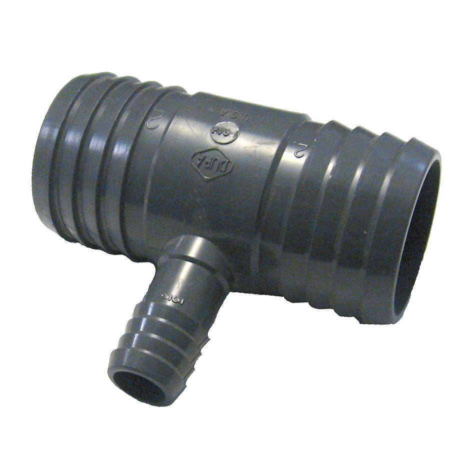 1401-249 PVC Reducing Barbed Insert Tee 2" x 2" x 1" – PVC Fittings Online