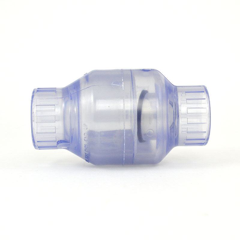1" Clear PVC Swing Check Valve - Socket (S1520C-10) – PVC Fittings Online