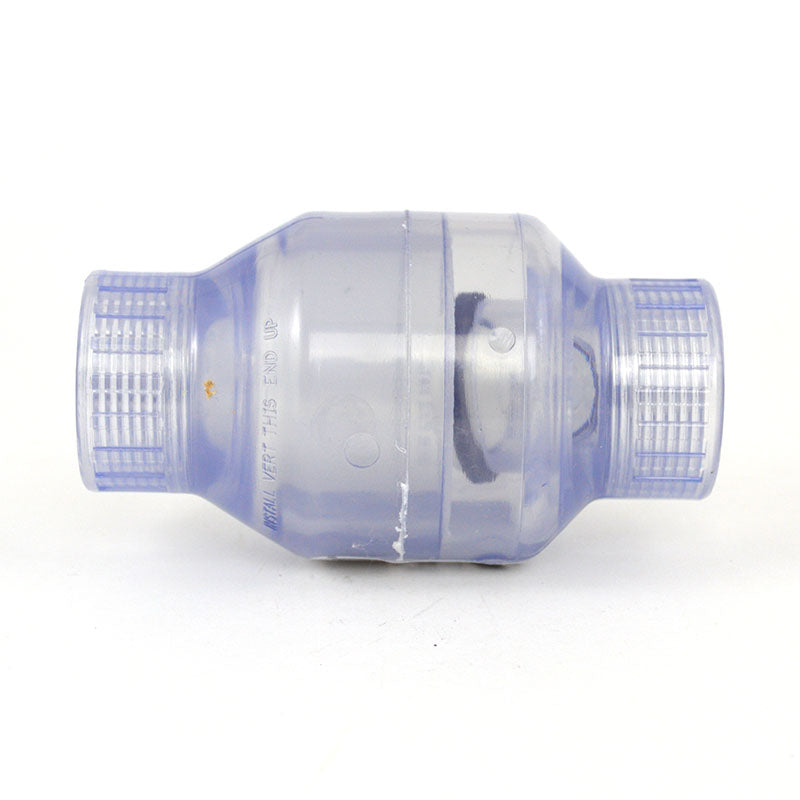 1" Clear PVC Swing Check Valve - Threaded (S1520C-10F) – PVC Fittings ...