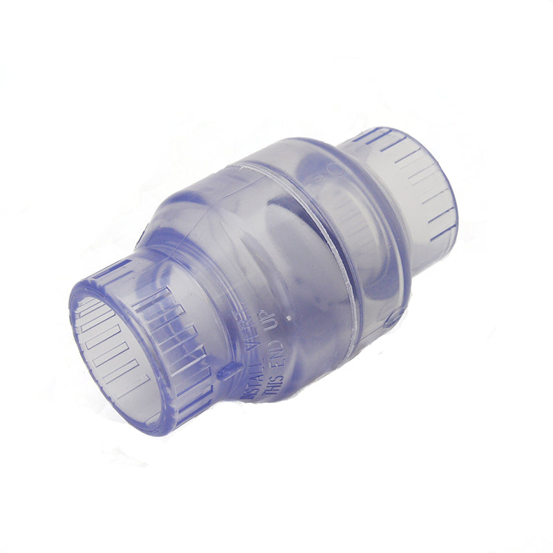 2-1/2" Clear PVC Swing Check Valve - Socket (S1520C-25) – PVC Fittings ...