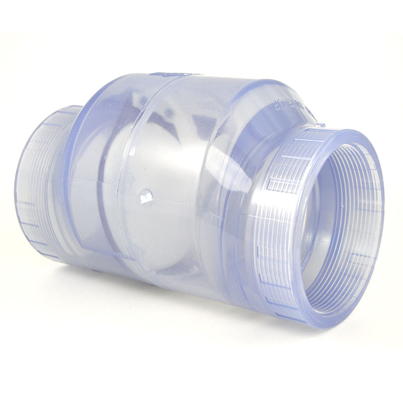 6" Clear PVC Swing Check Valve - Threaded (S1520C60F) – PVC Fittings Online